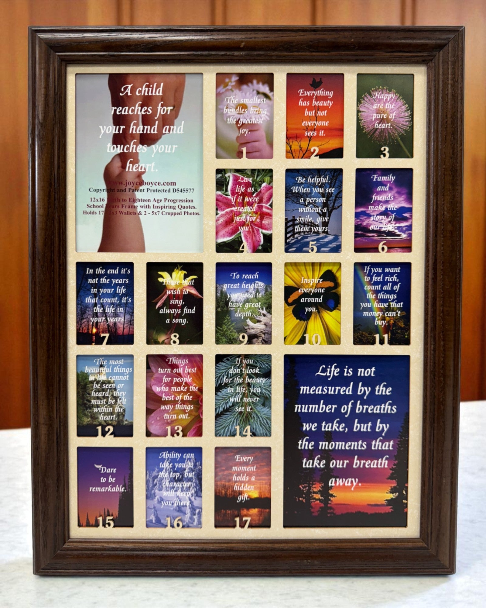 Age Progression Frame | Birth to Eighteen (Numbers) Display – Classy Crafts
